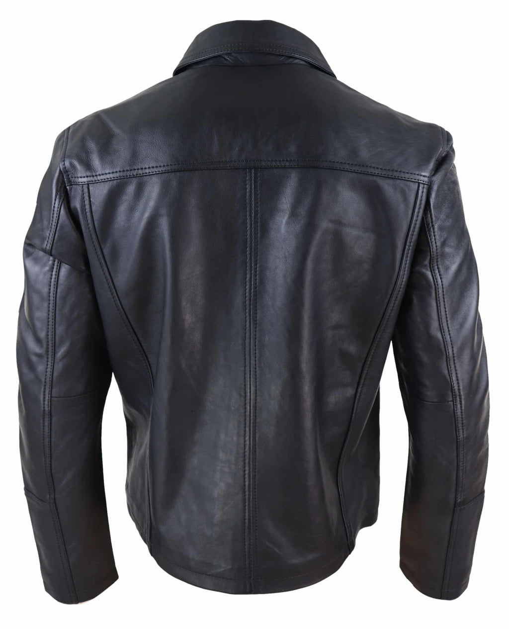 Mens Soft Nappab Black Leather Jacket: Buy Online - Happy Gentleman
