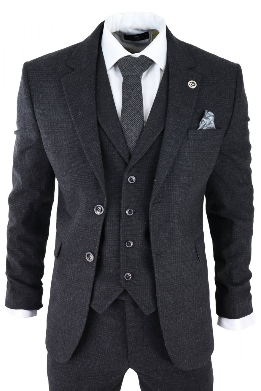 Black Suits for Men | Black 3 Piece Suits - Happy Gentleman