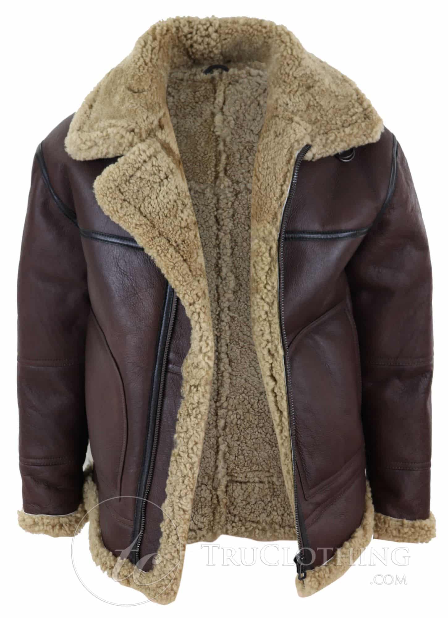 Men's Shearling Sheepskin Flying Jacket: Buy Online - Happy Gentleman