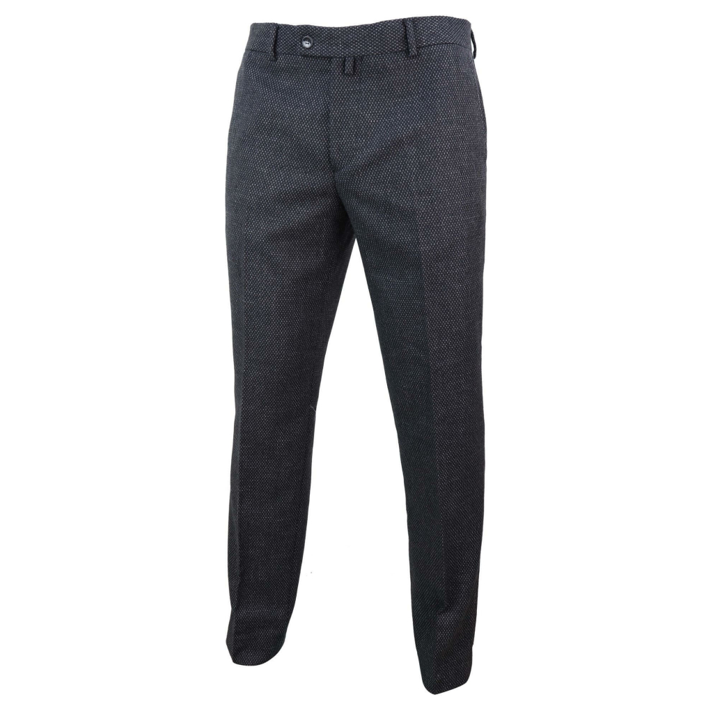 Mens Black Tweed Vintage Trousers Stz14 Buy Online Happy Gentleman